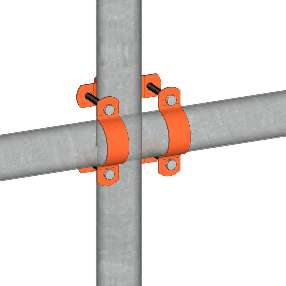 Obejma Omega na rurę 1" (33,7mm) - Obejmy omega - GEO Polska